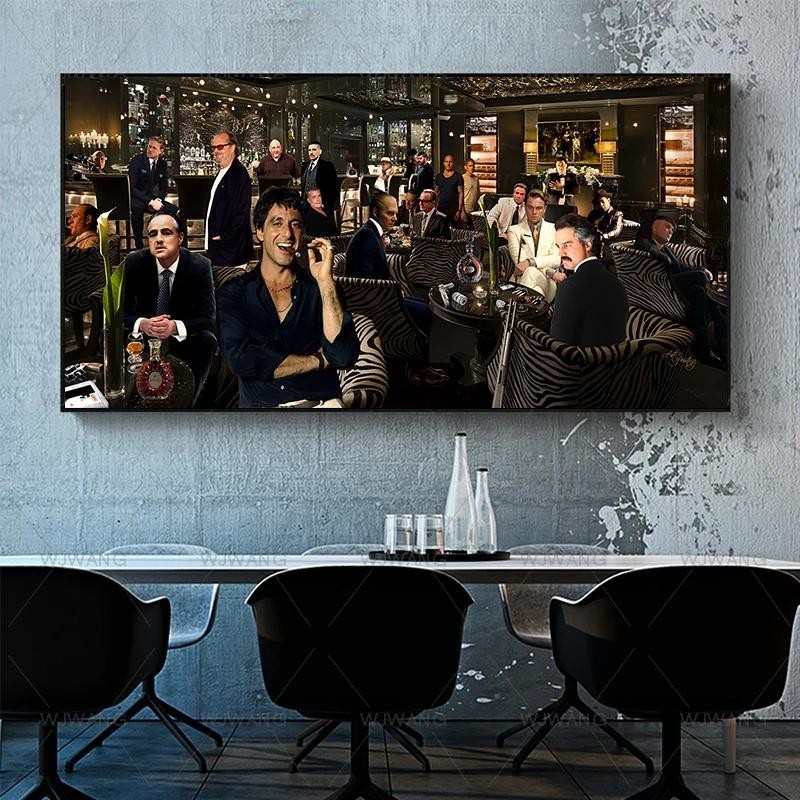 Cetakan Kanvas Ikon Filem Klasik - Seni Dinding Kolaj Bintang Filem ...