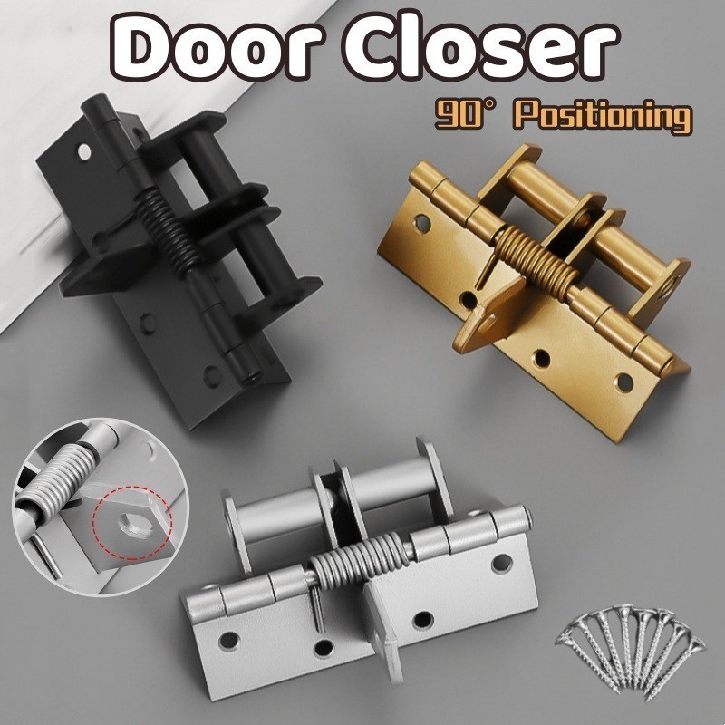 3 IN 1 Automatic Self Closing Door Spring Hinge Heavy Duty Engsel 90 ...