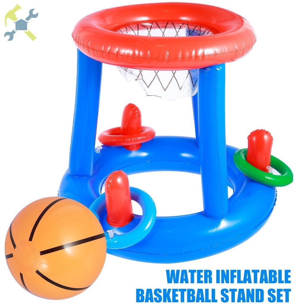 Children's Inflatable Basketball Hoop Swimming Pool Water Floating ...