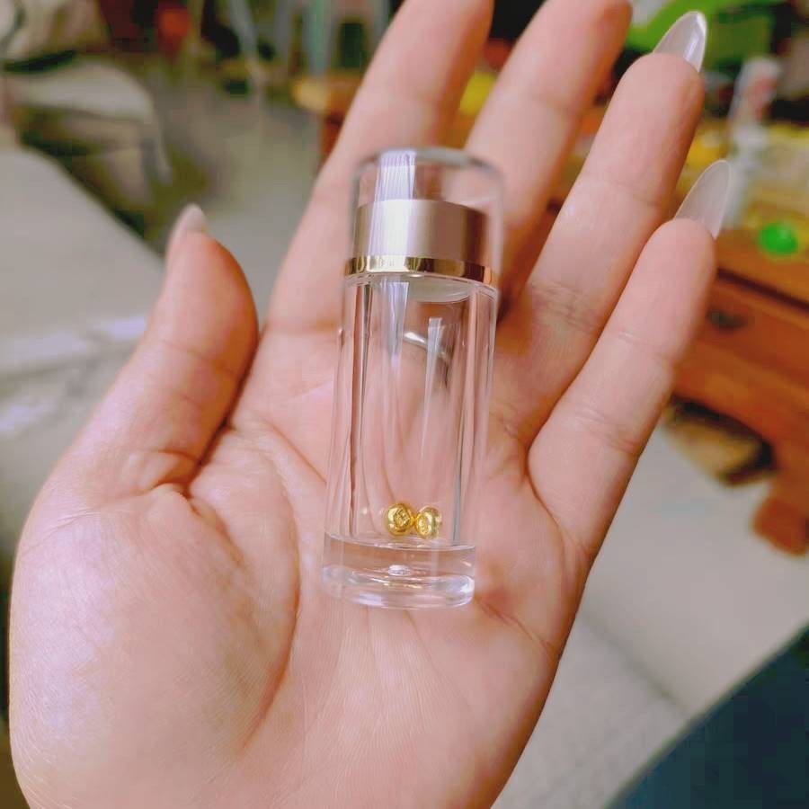 Golden Bean Storage Bottle Acrylic Shock-resistant Gold Bean Small ...