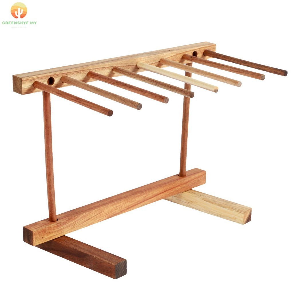 Pasta Drying Rack Acacia Wood Noodle Drying Rack with 8 Suspension Rods ...