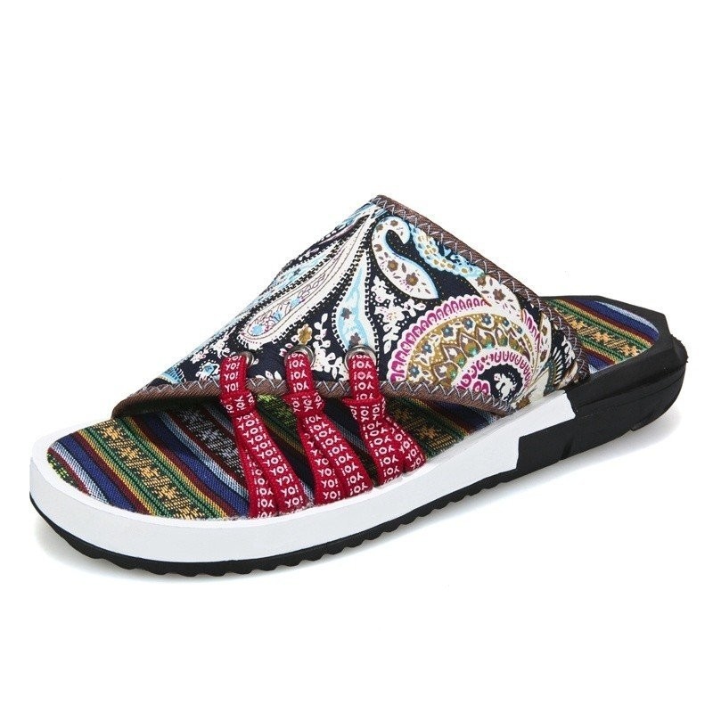 Selipar Anti-Skid lelaki's Summer One-Word Slipper Trend kasut pantai ...