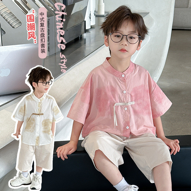 2pcs Boys Cheongsam Kids Cheongsam Hanfu Sets CNY Children's Tang Suits ...