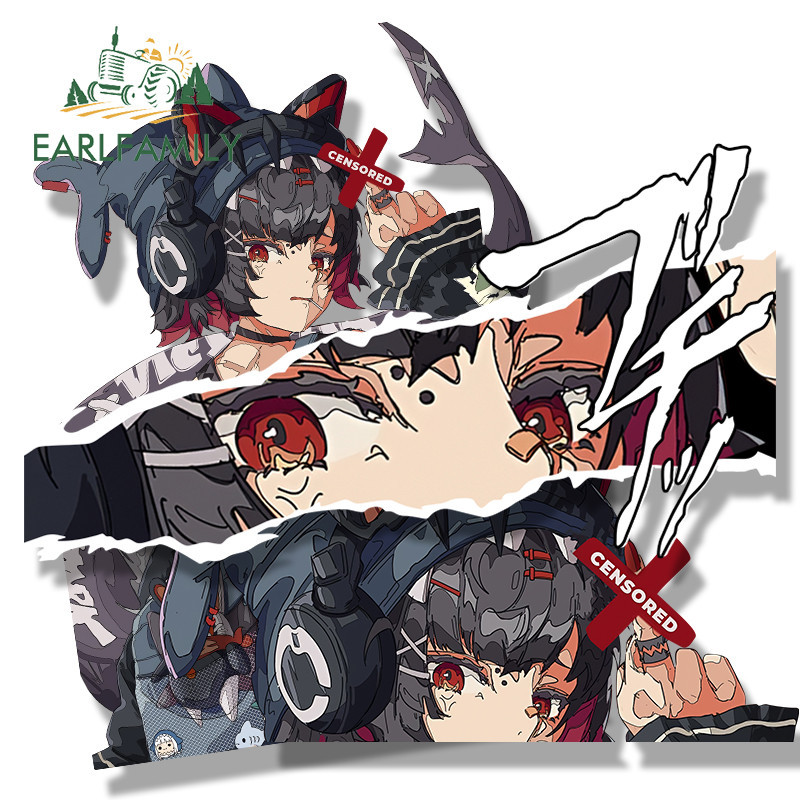 EARLFAMILY 13cm Ellen Joe Fanart Car Sticker Zenless Zone Zero Cartoon ...