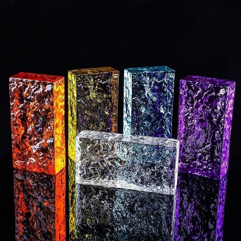 Stained Glass Brick Crystal Brick Rectangular Solid Brick Bathroom ...