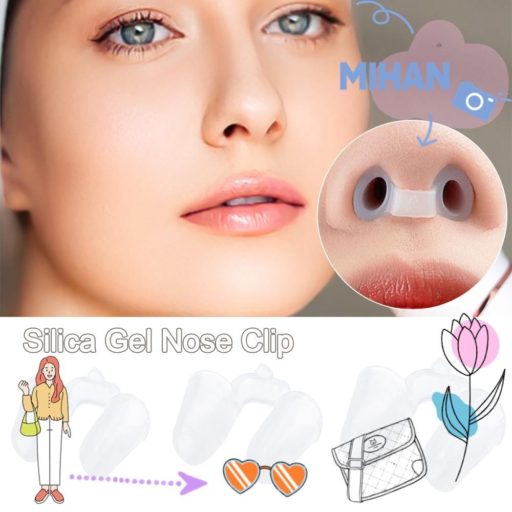 MIHAN Silica Gel Nose Clip, Silicone Shaping Nostril Support Shaping ...