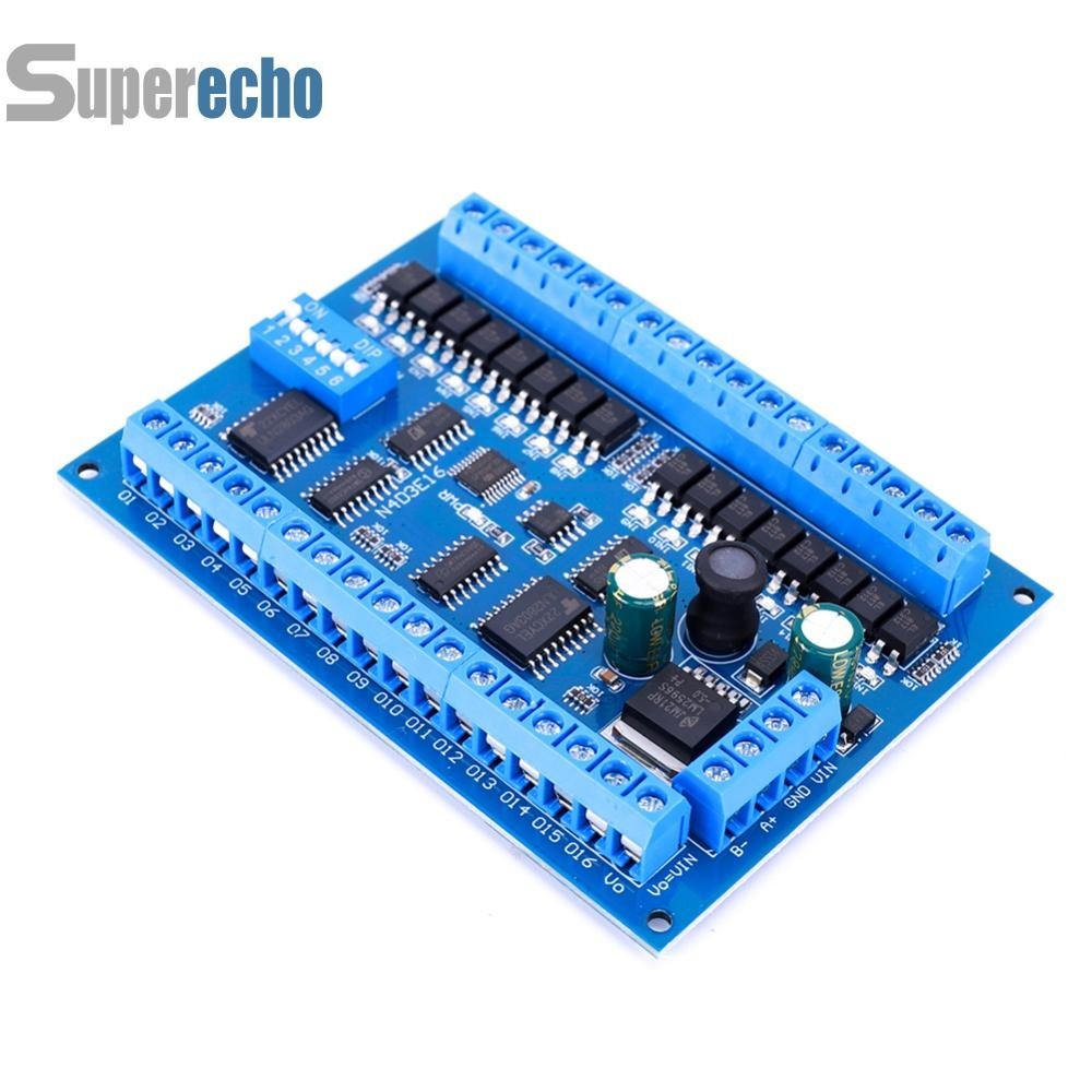 DC 12V 24V 16 Input 16 Output RS485 Remote Control Switch PLC IO Expansion Board [superecho.my ...
