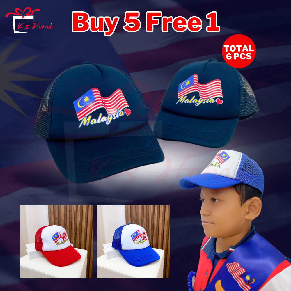 Cap Topi Trucker Adjustable Merdeka Bendera Malaysia Kanak-Kanak Dewasa ...