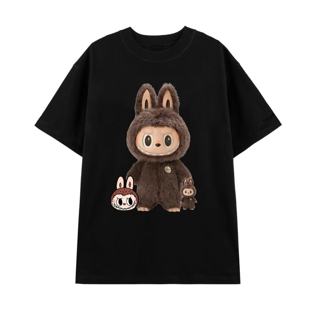 Labububu T-shirt, Brown Labubu Bear with wide Friends style men's and ...