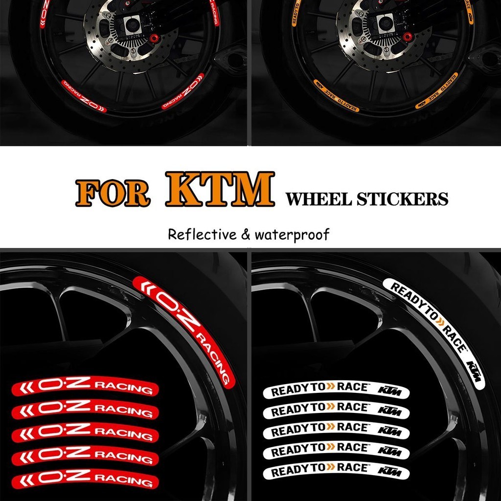 For KTM 17 Inch Wheel Mags Reflective Stickers Ducati 17 Inch Tire ...
