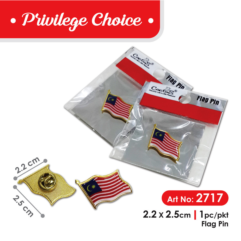 2717- Malaysia Flag Collar Pin/ Malaysia Flag Pin/ Bendera Malaysia ...