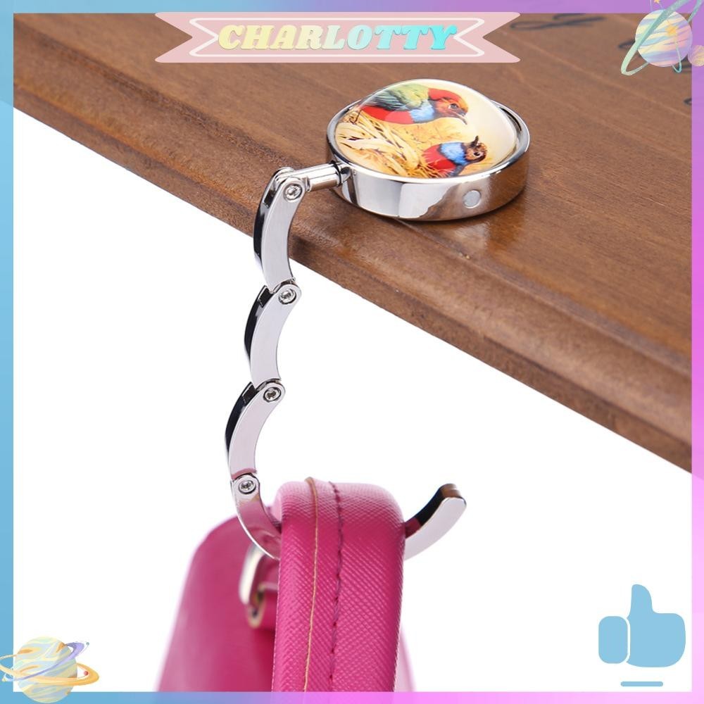 CHA Folding Bag Hook Portable Metal Handbag Hook Hanger Purse Holder ...