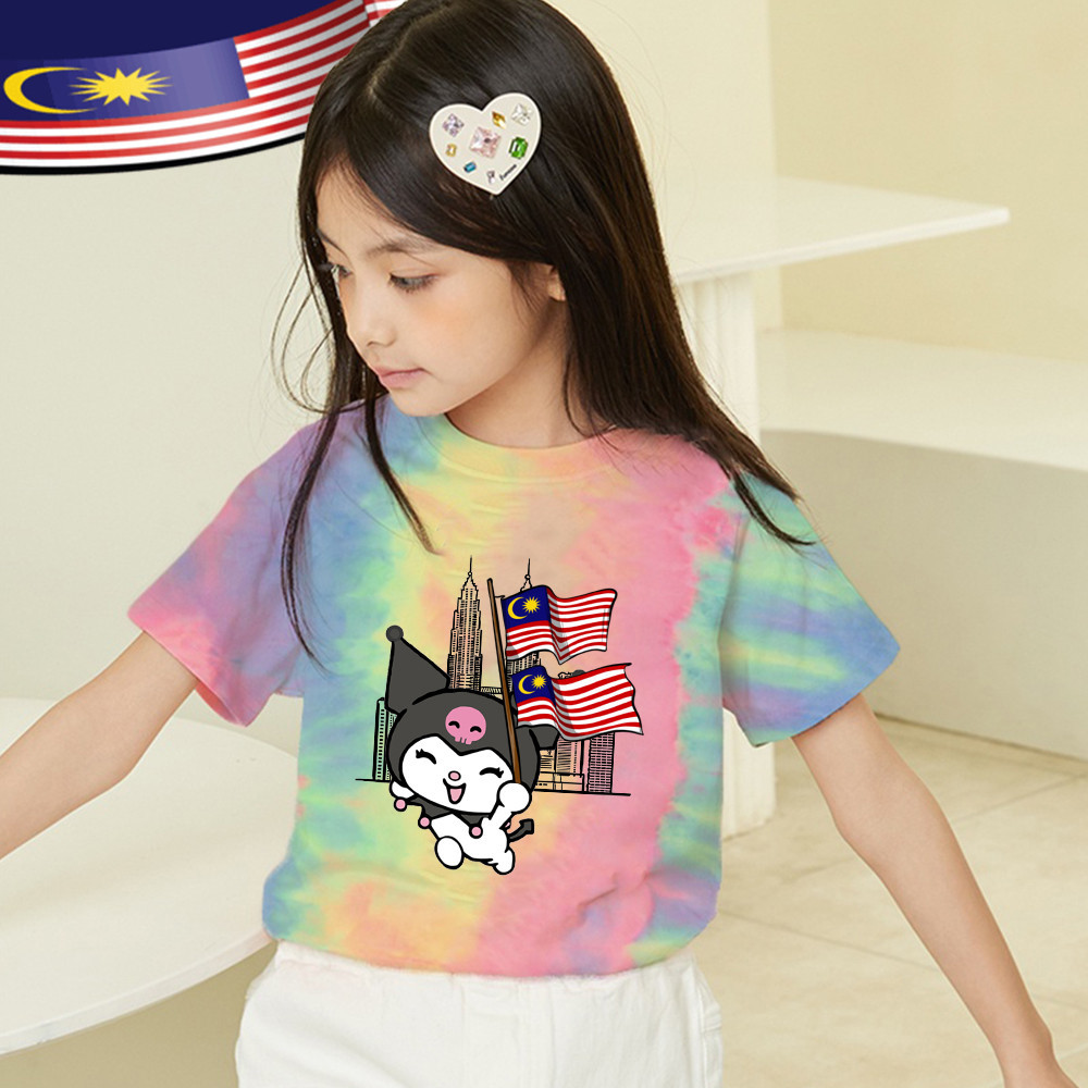 Hari Merdeka Kuromi Cartoon Pattern Malaysia Merdeka Boy and Girl Tie ...