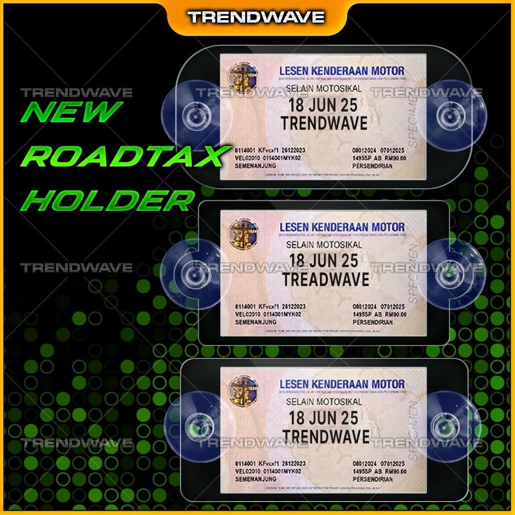 Car Road Tax Holder Universal Fit Easy Installation Accessories Kereta ...