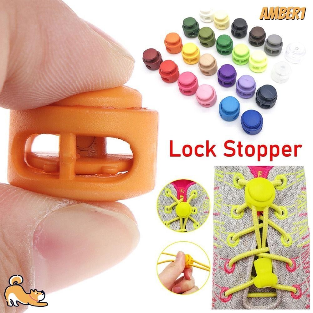 AMBER1 10Pcs Spring Cord Lock Stopper, Paracord Lanyard DIY Shoelace ...