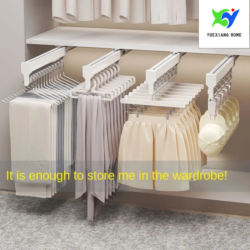 Pants Storage Rack Home High-End Wardrobe Built-in Overhead, Pull-out ...