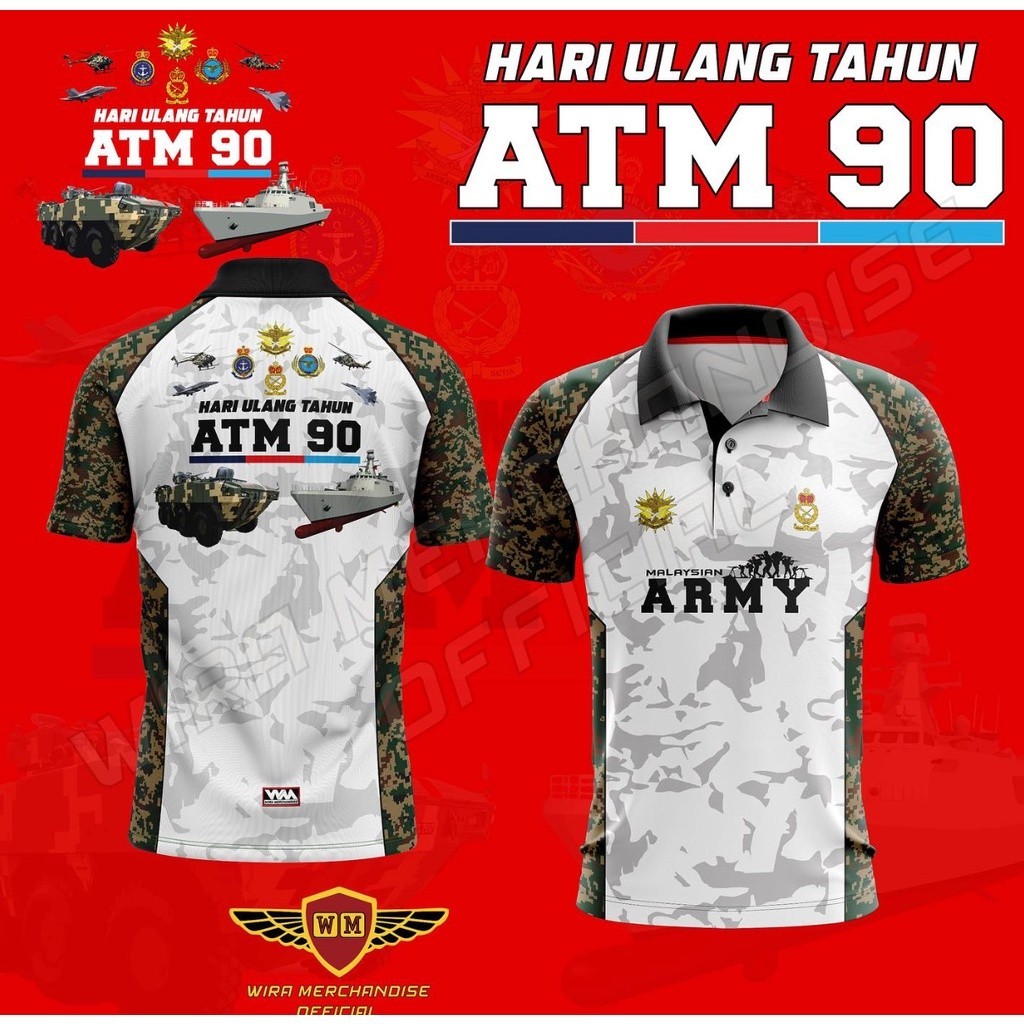Merdeka T Shirt Kids 2024 Baju Berkolar Tshirt Jersey Army Green ...