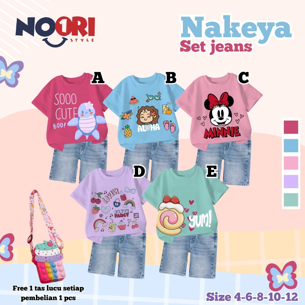 Nakeya Jeans Set by Noori Style | Shopee Malaysia