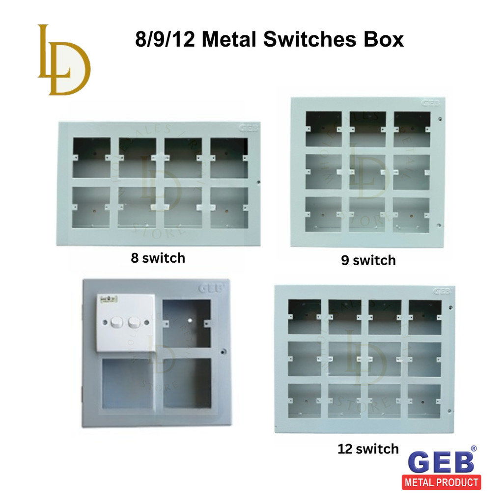 GEB Switches Metal Box - 8 Switch | 9 Switch | 12 Switch | Shopee Malaysia