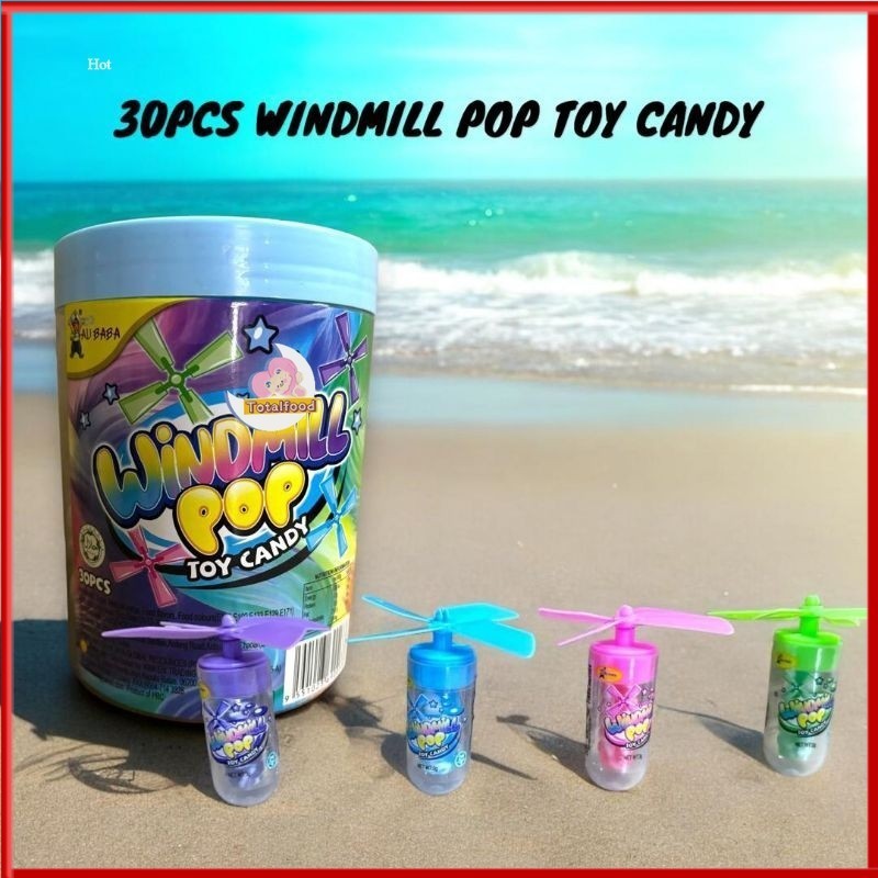 30pcs Ali Windmill Pop Toy Candy Lollipop Hard Candy Buah buahan Fruits ...