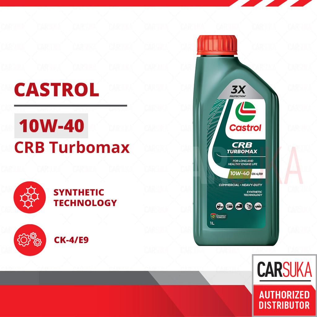 Castrol CRB Turbomax 10W-40 (1L) CK-4/E9 Commercial Heavy Duty Diesel Engine Oil | Shopee Malaysia