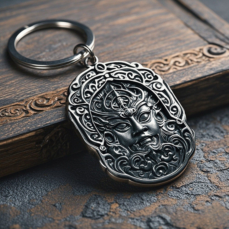 Hot Chinese Action Game Black Myth Wukong Keychain Metal Key Chain Ring ...