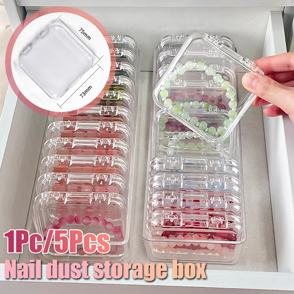 5Pcs Nail Box Manicure Storage Box Press On Nails storage box Nail ...