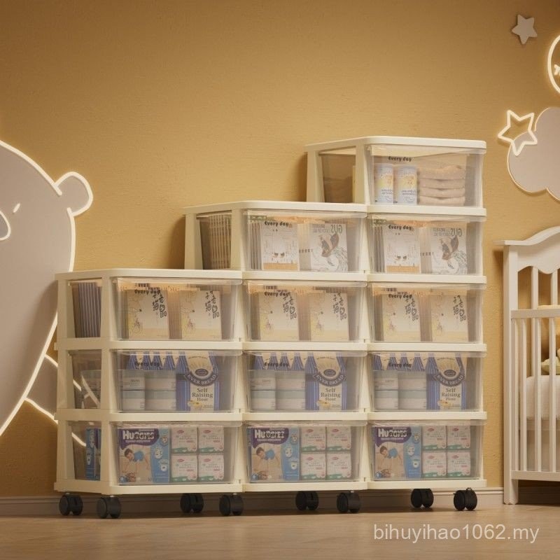 Transparent Plastic Storage Cabinet Drawer Children's Toy Storage Box ...