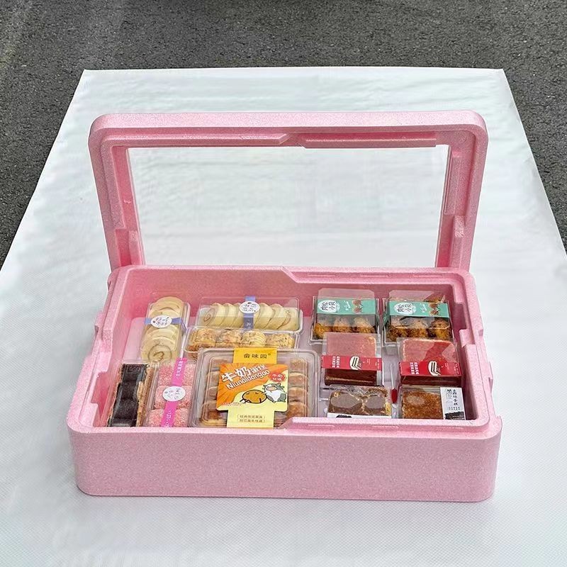 Tiramisu Stall EPP Insulation Box Transparent Cover Commercial ...