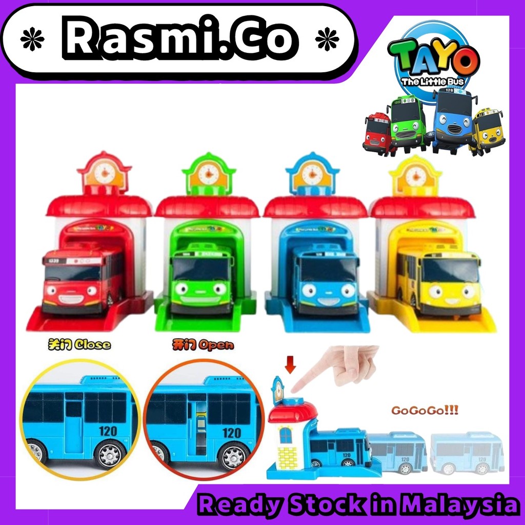 Ready Stock !! 4 in 1 Tayo Bus The Little Bus Model Children Toys Set ...