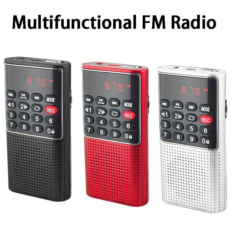 Mini Portable FM Radio Wireless Speaker MP3 Music Player with Recording ...