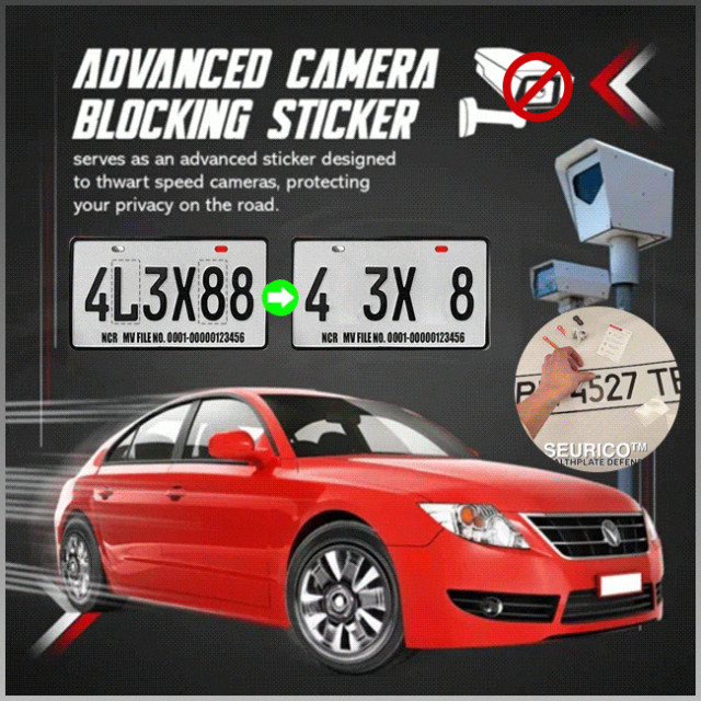 Armor Sticker Label License Plate Protection Anti-collision Reflective ...