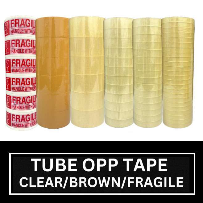 6 Roll Opp Tape Clear / Brown / Fragile Tape 12mm / 18mm / 24mm / 48mm ...