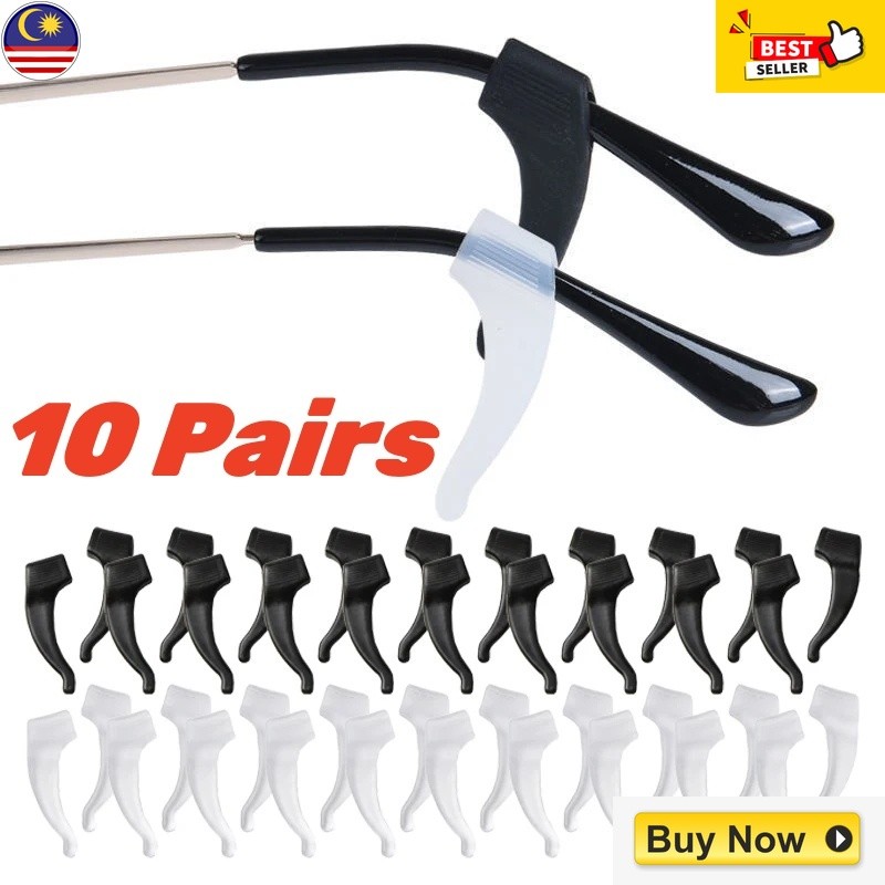 ZDD 20pcs Anti-slip Silicone Ear Grip Glasses Eyeglasses Leg Ear Hook ...