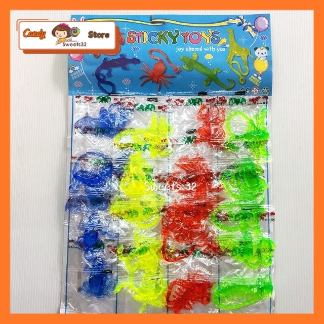 Sticky Toy Colourful Insect/Animal/ Hand 20pcs/24pcs (random) | Shopee ...
