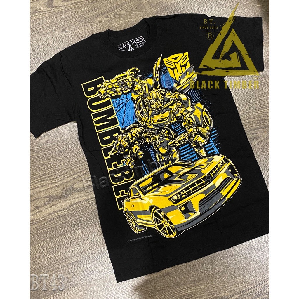 [S-5XL] Bumblebee T-Shirt Black BT Timber Cotton Tight Screen Pattern ...
