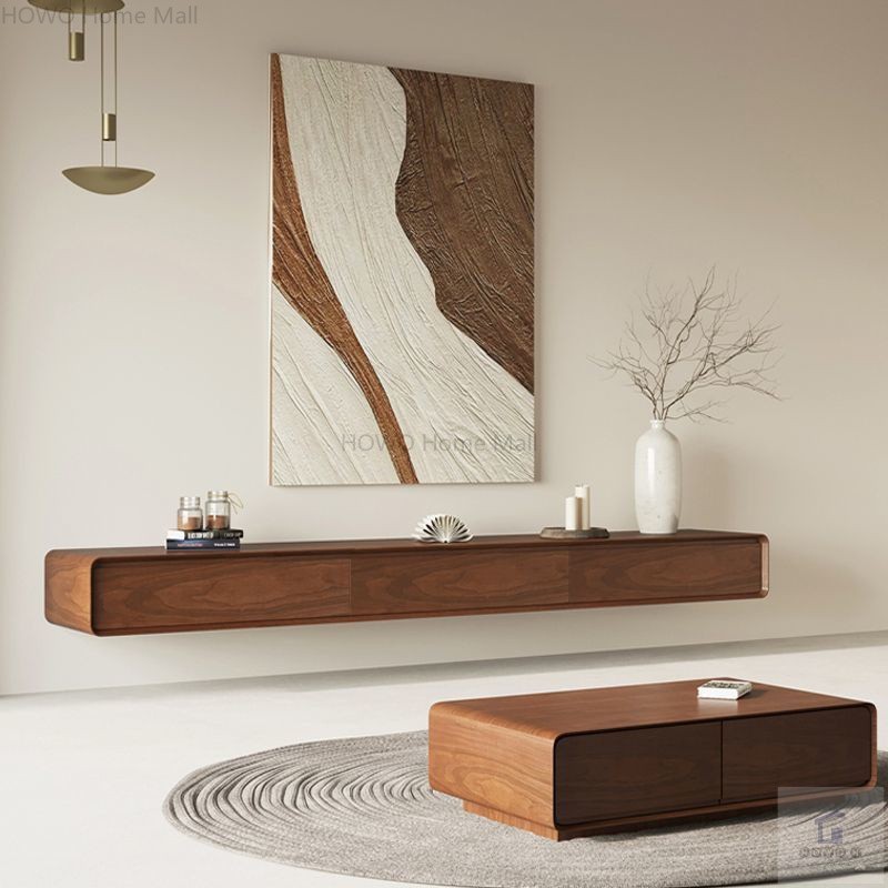 Minimalist narrow ultra-thin floating TV cabinet wall-mounted TV ...