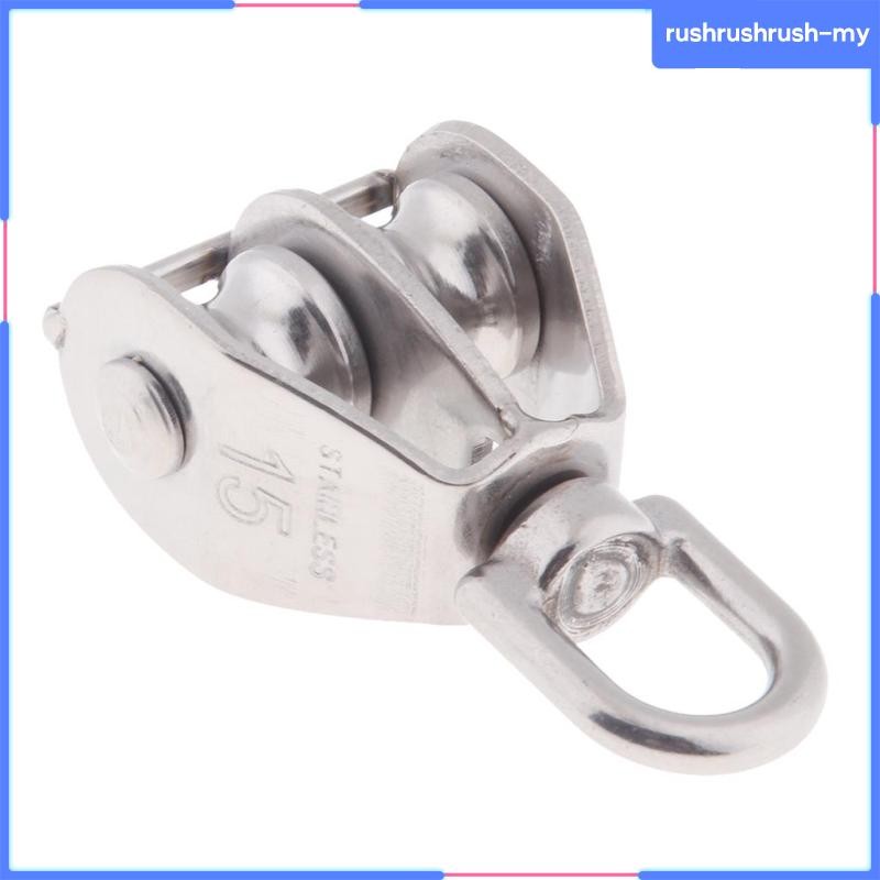[RushrushrushMY] Double Pulley Block Rope Rigging 304 Marine Grade ...