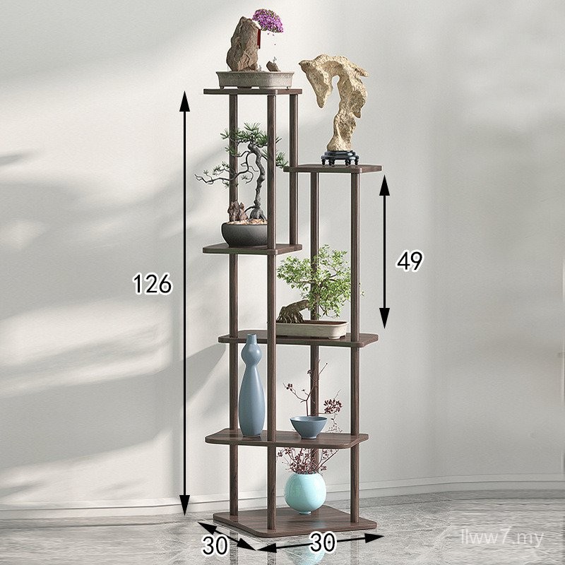 Pasu bunga balkoni rak rak bunga di sebelah almari televisyen, jenis ...