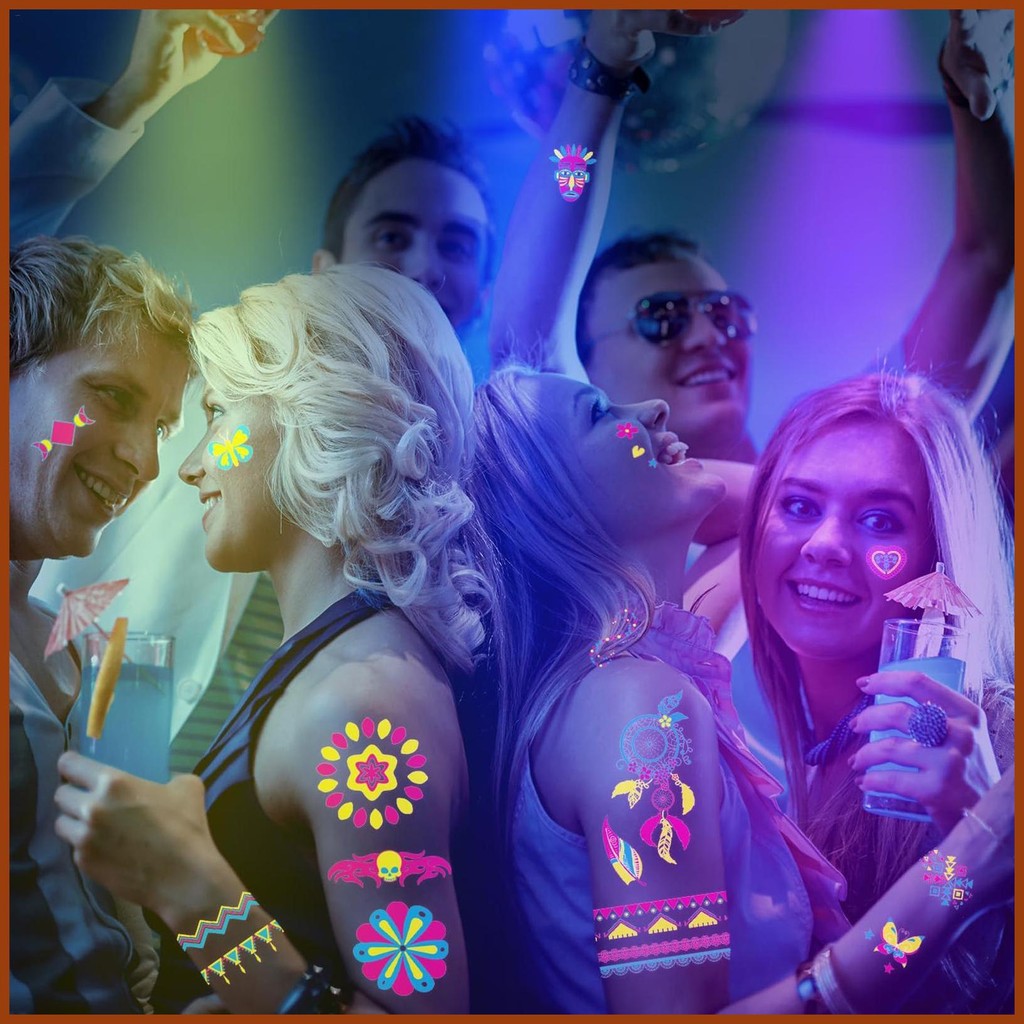 Glow Stickers for Kids 20 Sheets Waterproof Halloween Face Stickers Kit ...