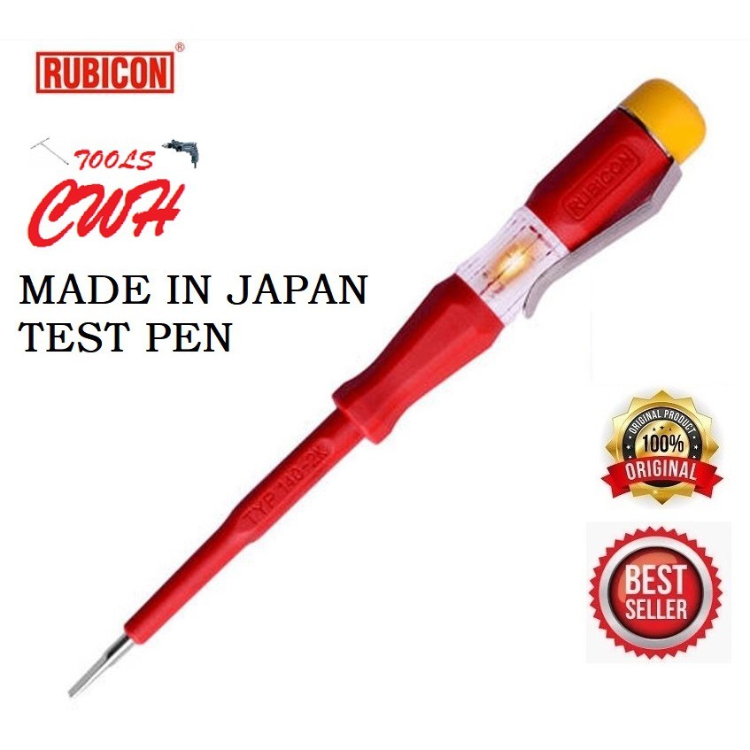 RUBICON JAPAN LED TEST PEN TESTPEN VOLTAGE TESTER SCREWDRIVER SCREW ...