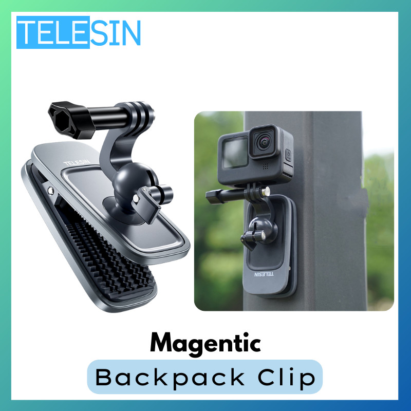TELESIN Magnetic Backpack Clip For Action 5 pro Gopro 13 360° Rotation ...