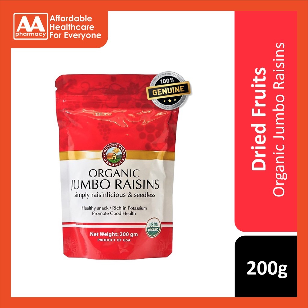 Country Farm Organic Jumbo Red Seedless Raisins 200g | Shopee Malaysia