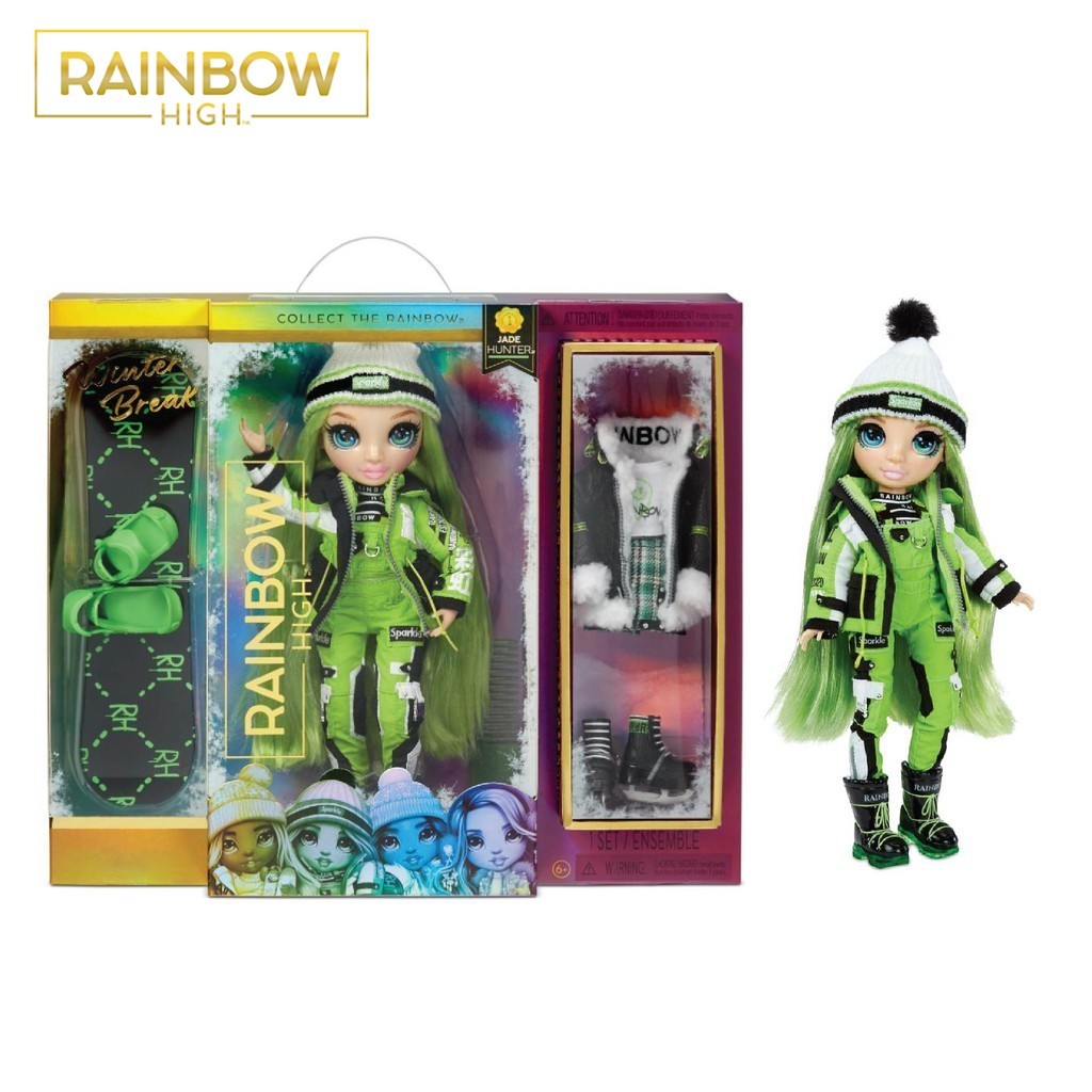 Rainbow High Winter Break Jade Hunter Green Fashion Doll With ...