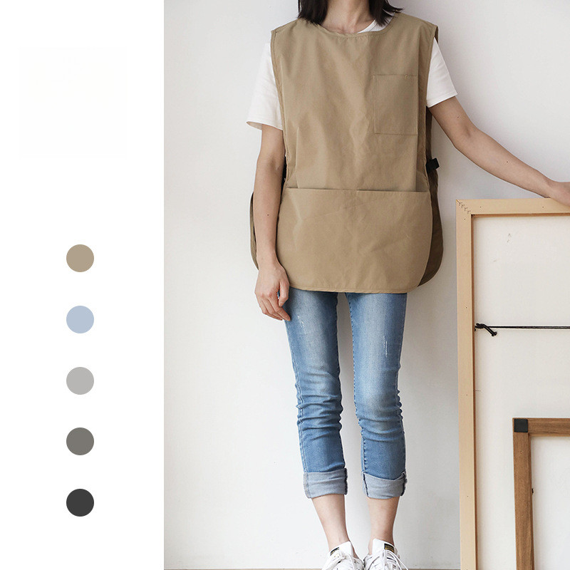 Water Repellent Vest Apron Work Apron Coffee Shop Uniform Workwear ...