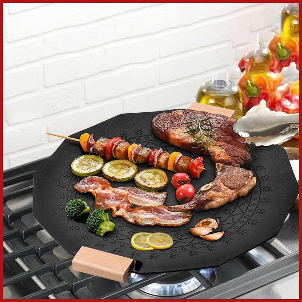 Multi Griddle Pan Grill Press Cookware Stove Top Griddle Smokeless ...