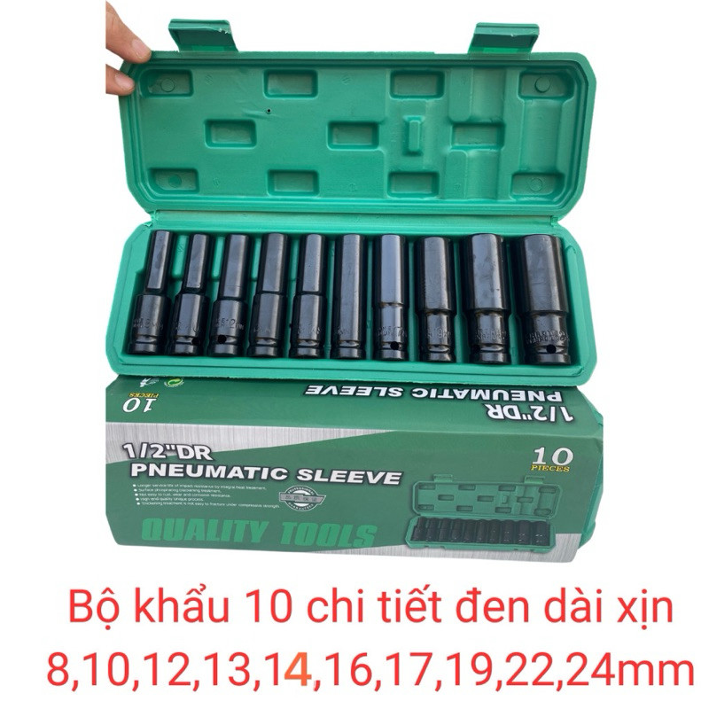 1/2 long socket set, 10 Piece long socket set for tightening bolts 8,10 ...