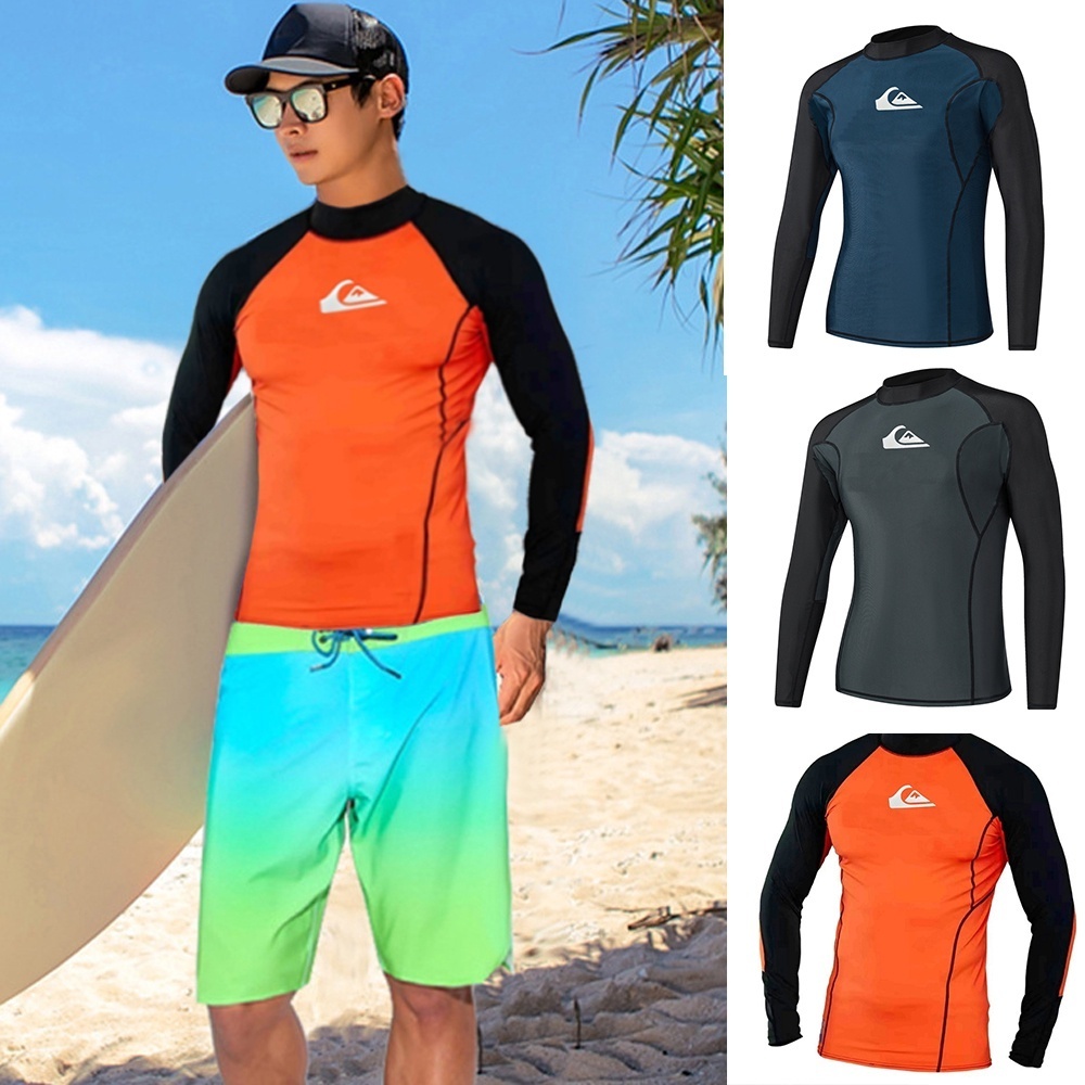 Quicksilver Men's Long Sleeve UPF 50+ Baselayer Skins Performance Fit ...