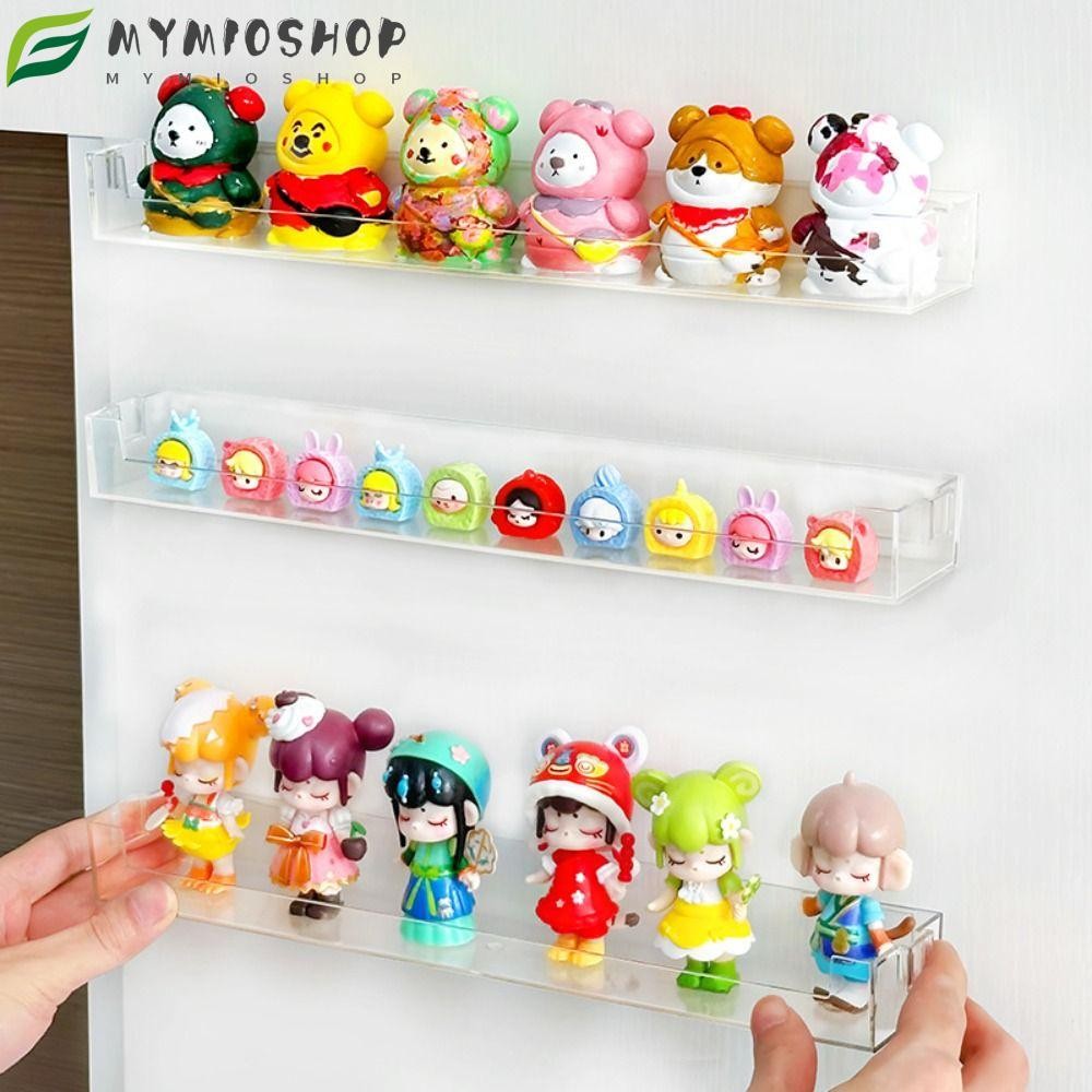 MIOSHOP Figurine Display Box, Transparent Wall Mounted Pop Mart Display ...