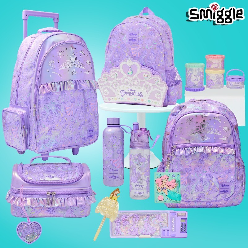 Australia Smiggle Disney Princess Series Backpack Cartoon School Bag ...